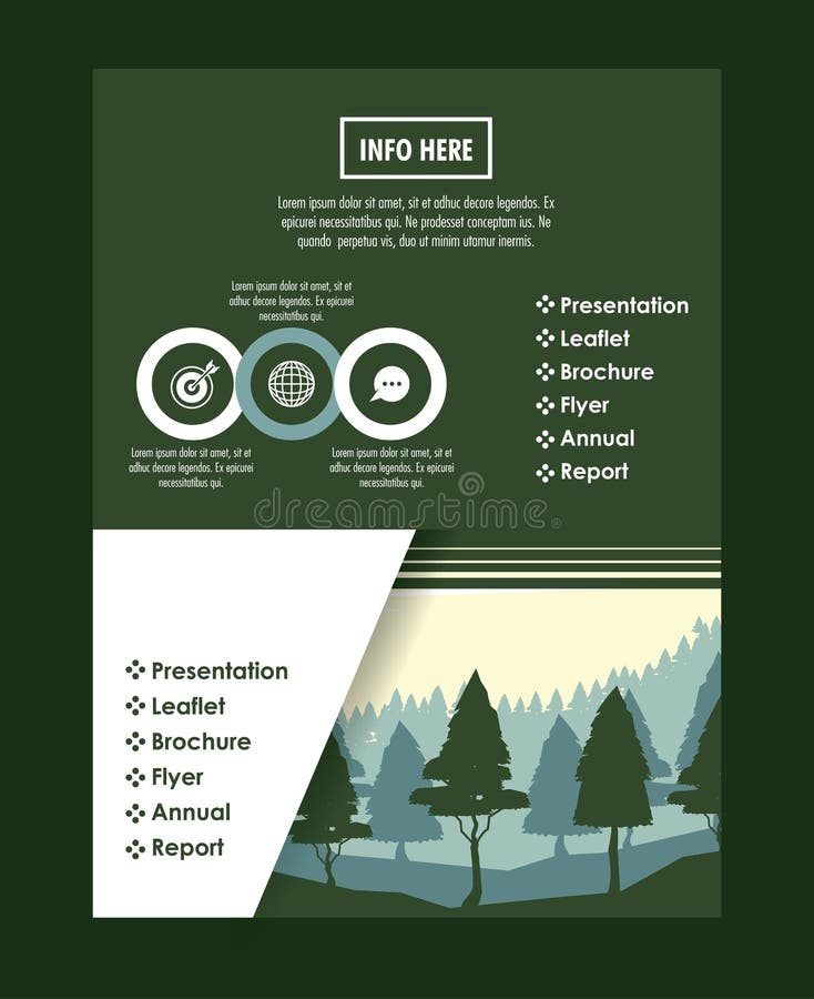 Forest Brochure Infographic Stock Vector - Illustration of frame ...