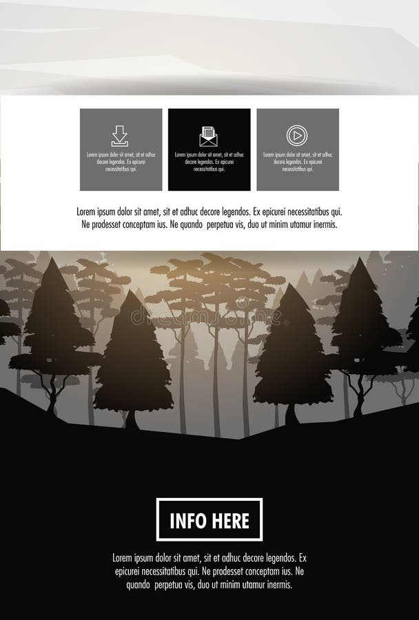 Forest Brochure Infographic Stock Vector - Illustration of booklet ...