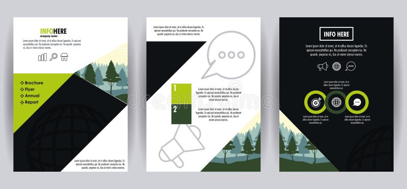 Forest Brochure Infographic Stock Vector - Illustration of leaflet ...