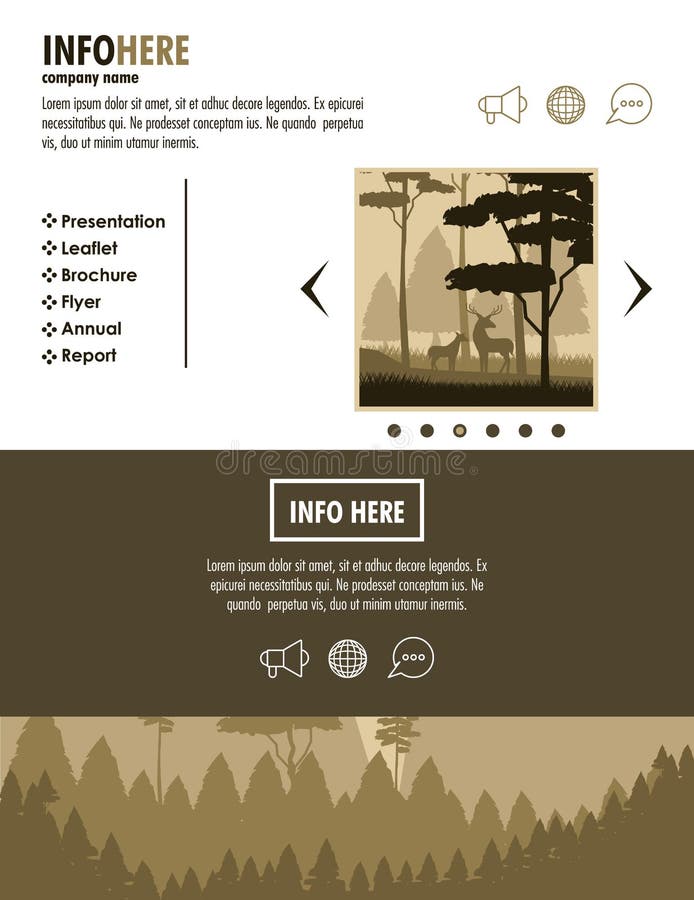 Forest Brochure Infographic Stock Vector - Illustration of company ...