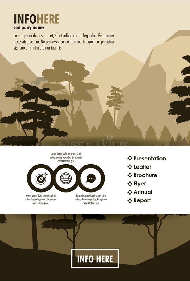 Forest Brochure Infographic Stock Vector - Illustration of composition ...