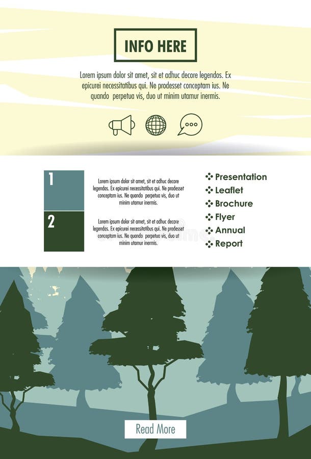 Forest Brochure Infographic Stock Vector - Illustration of infographic ...