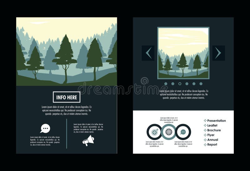 Forest Brochure Infographic Stock Vector - Illustration of creative ...