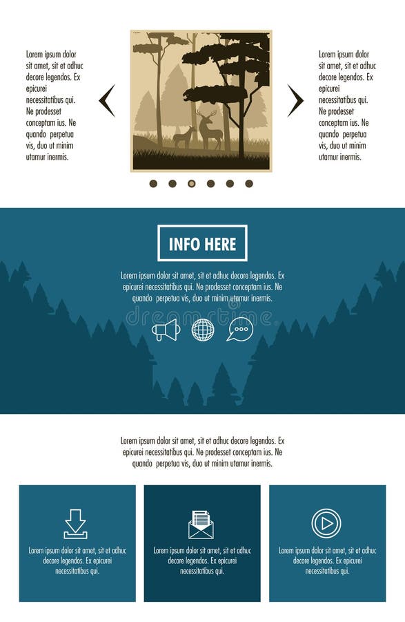 Forest Brochure Infographic Stock Vector - Illustration of magazine ...