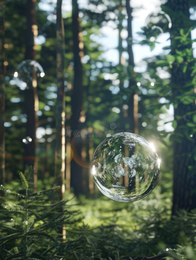 Forest Bubble stock photo. Image of scene, refraction - 363982552