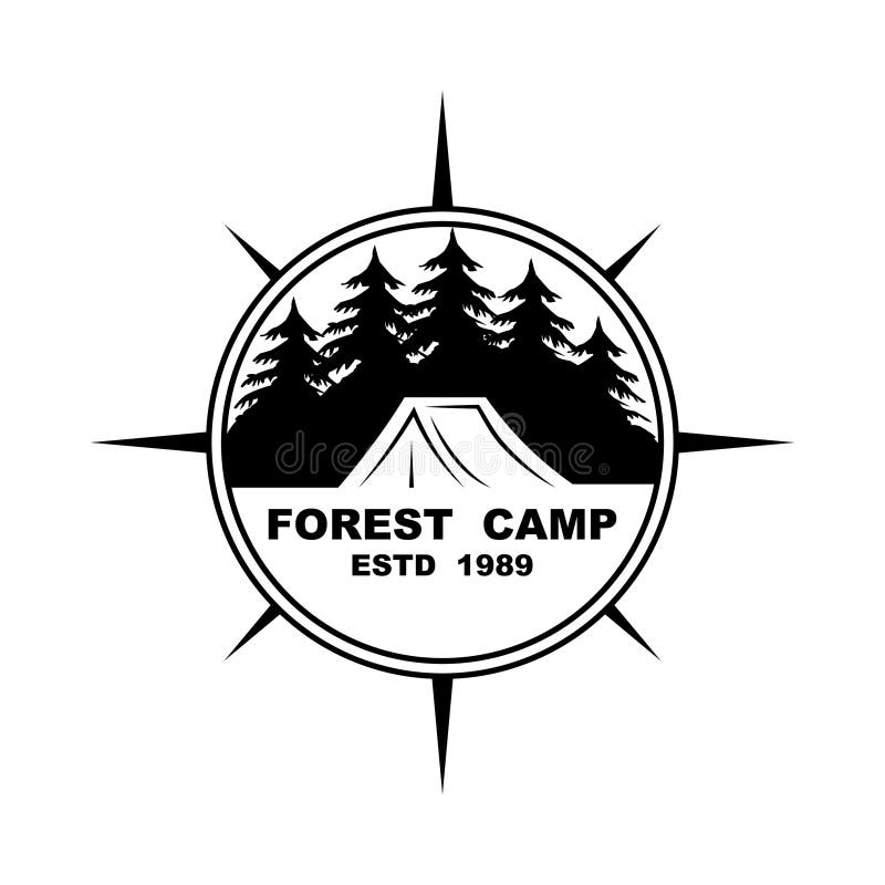 Forest Camp Logo Vector Design Stock Vector - Illustration of canada ...