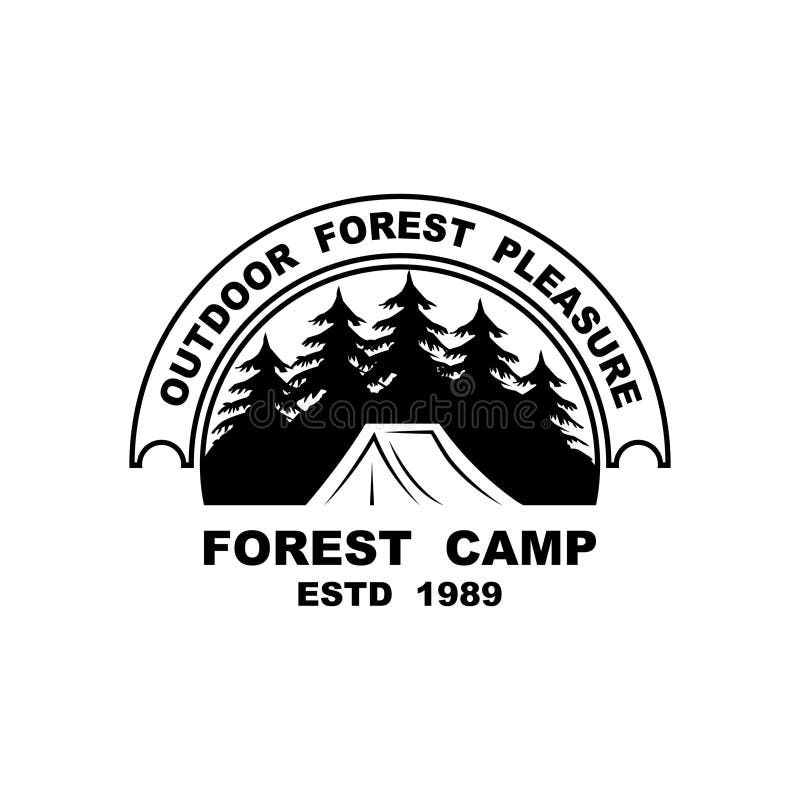 Forest Camp Logo Vector Design Stock Vector - Illustration of ...