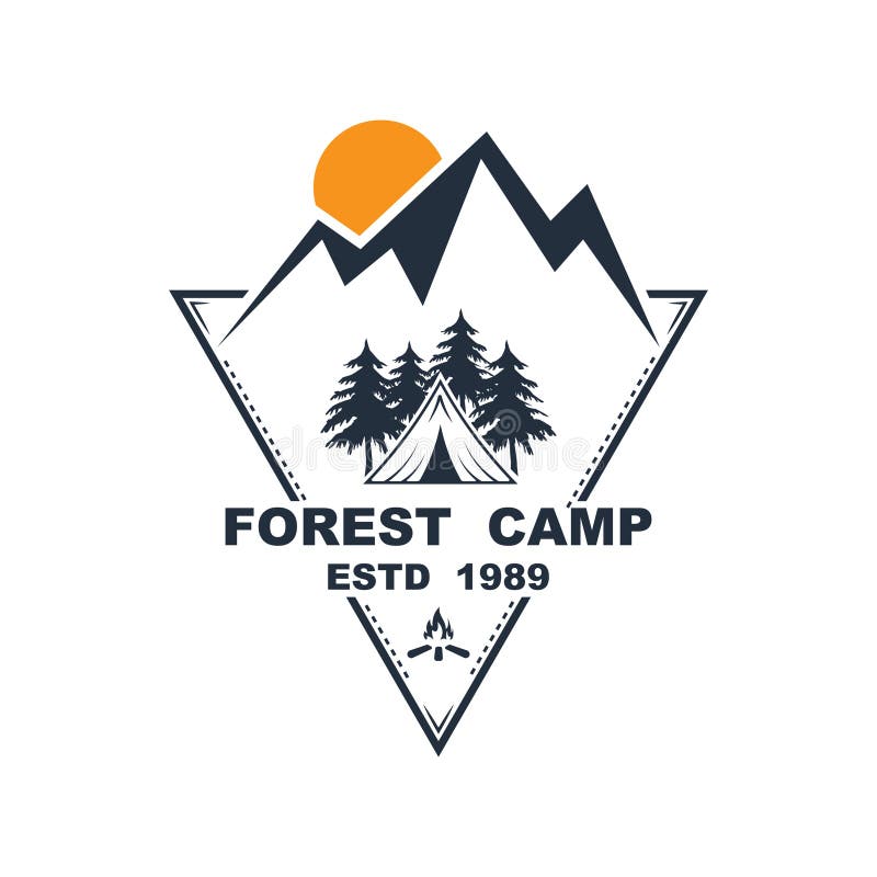 Forest Camp Logo Vector Design Stock Vector - Illustration of holiday ...