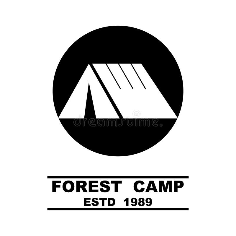 Forest Camp Logo Vector Design Stock Vector - Illustration of summer ...