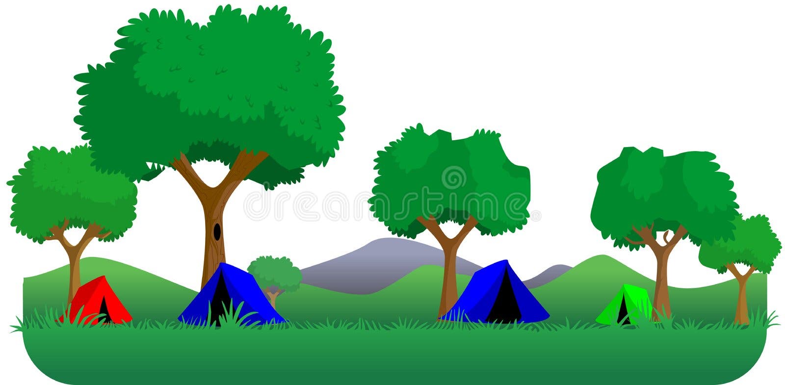 Camping Border Illustration Stock Vector - Illustration of camping ...