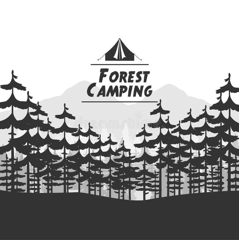 Camping background stock vector. Illustration of hiking - 39373867