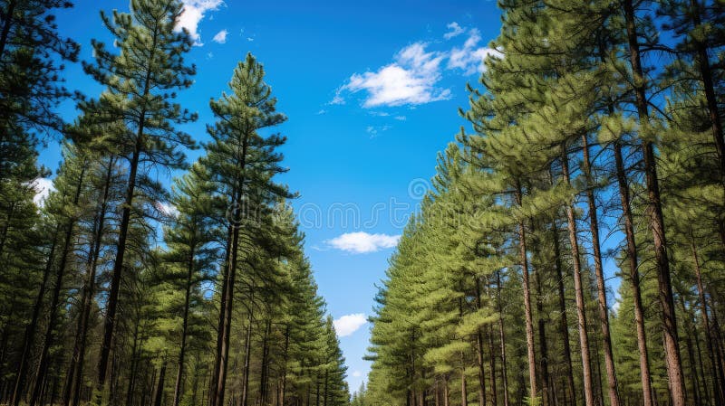 Forest colorado pine trees stock photo. Image of trunks - 330478024