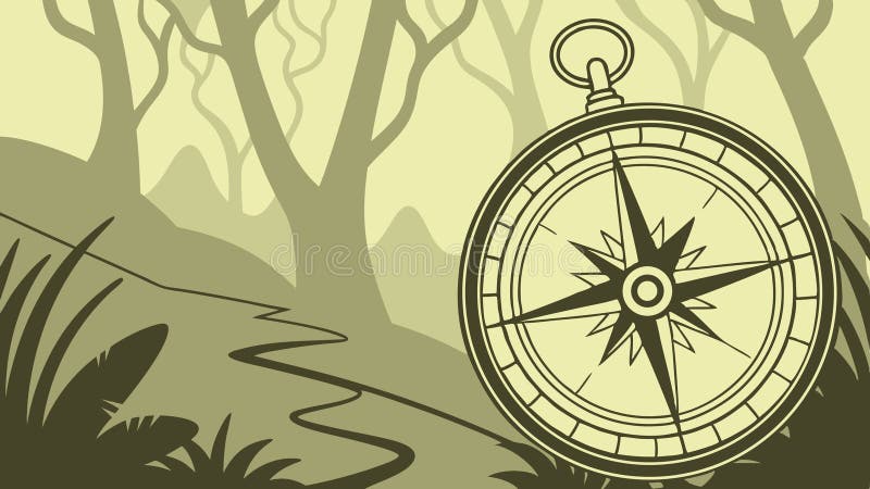 Forest Compass, Navigating Deep into Nature S Unexplored Paths. Vector ...