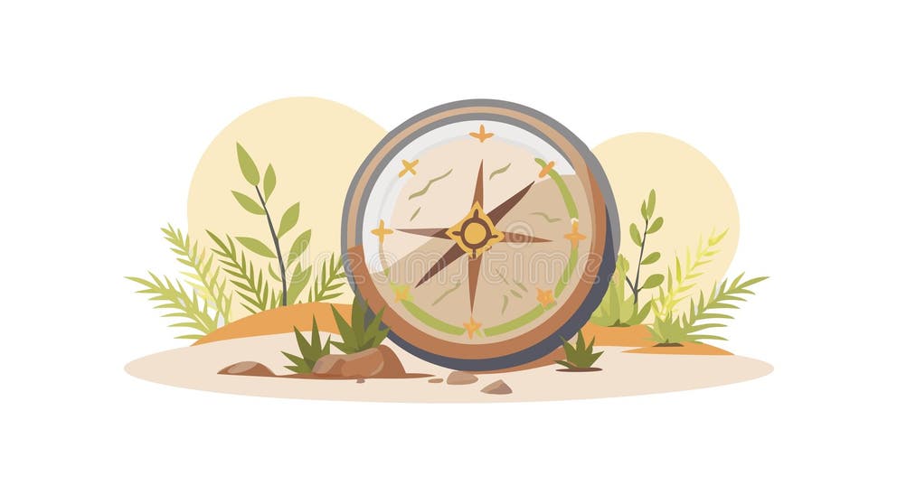 Forest Compass: Wilderness Navigation Guide, Vector Design Generative ...