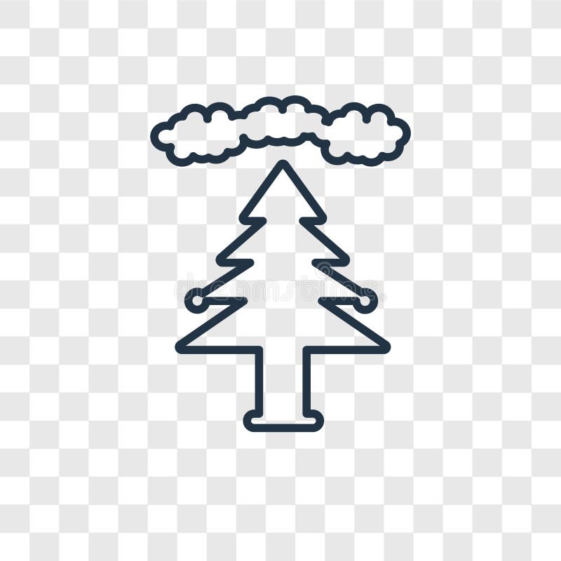 Forest Concept Vector Linear Icon Isolated on Transparent Background ...
