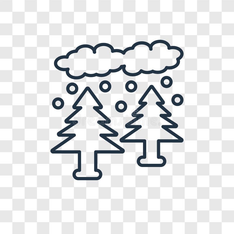 Forest Concept Vector Linear Icon Isolated on Transparent Background ...