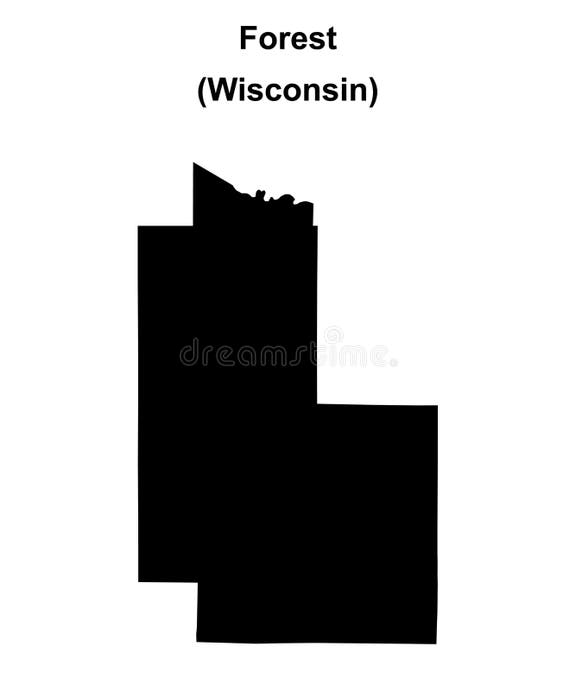 Forest outline map stock vector. Illustration of empty - 361875705