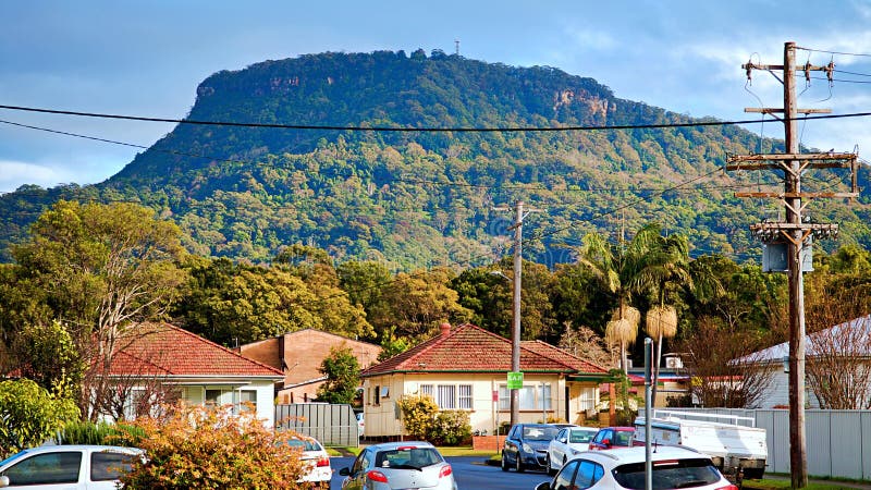 View of Mount Keira from Suburbs in North Wollongong, NSW, Australia ...