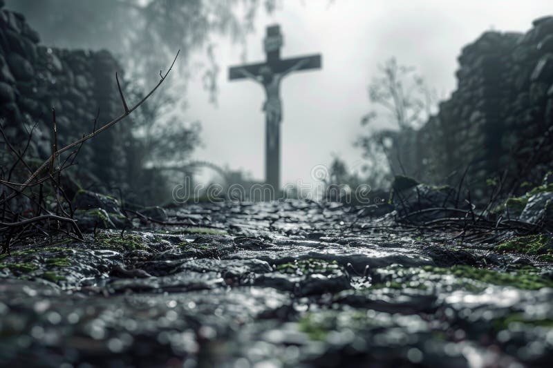 Forest Cross stock photo. Image of wilderness, landscape - 376084238