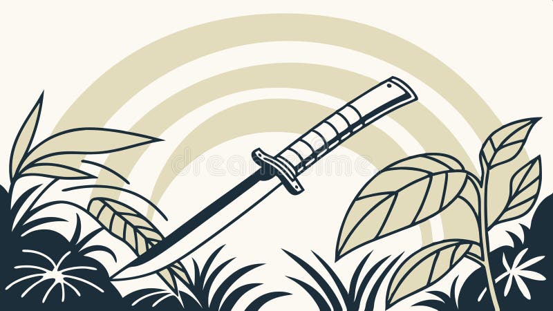 Forest Dagger Vector Art: Overgrown Wilderness and Secrecy Theme ...