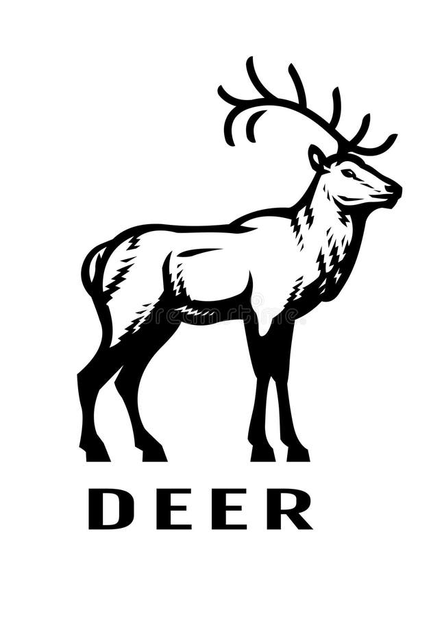 Forest deer logo. stock vector. Illustration of deer - 303566131