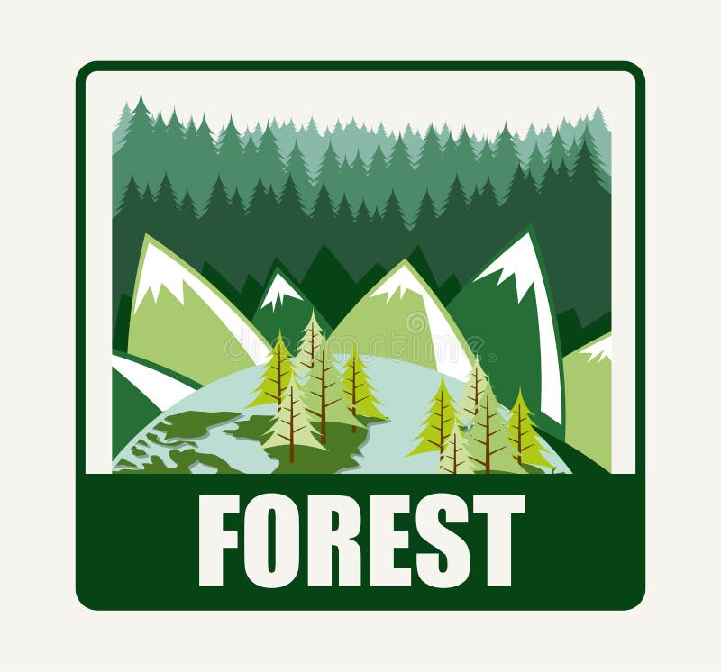 Forest Design stock abbildung. Illustration von landschaft - 47788028