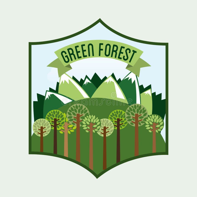 Forest design stock vector. Illustration of graphic, frame - 35367331