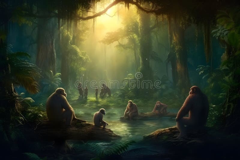 Forest with Different Animals, Wildlife. Neural Network AI Generated ... Forest with Different Animals, Wildlife. Neural Network AI Generated ...