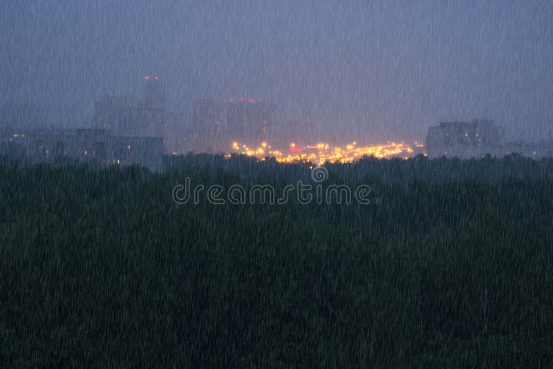 Forest distant city stock image. Image of blue, forest - 81269539