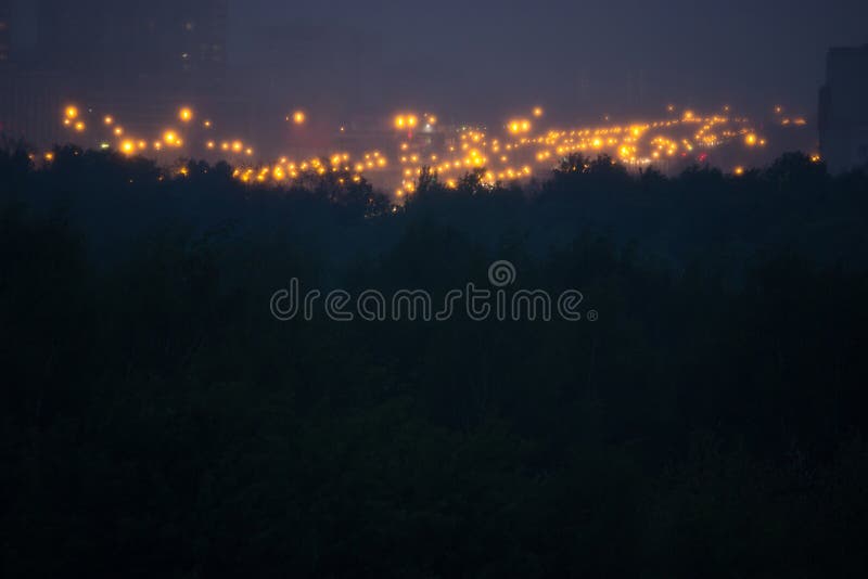 Forest distant city stock photo. Image of exterior, design - 81279648