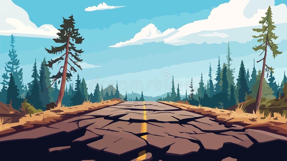 Forest Earthquake Devastation: Fallen Fir Trees in Natural Disaster ...