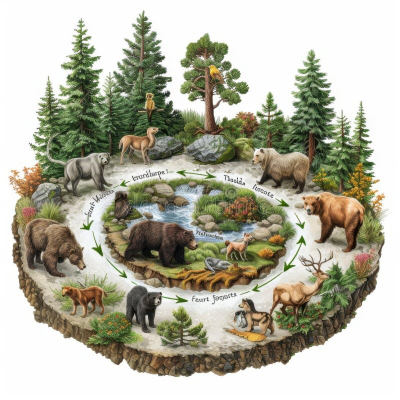 Forest Food Chain Stock Illustrations – 422 Forest Food Chain Stock ...