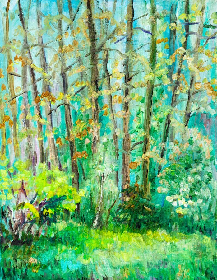 Forest edge in may stock photo. Image of spring, grass - 189506230