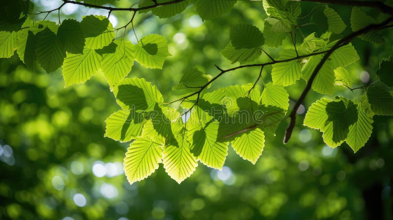Forest elm leaf stock illustration. Illustration of dappled - 369913960