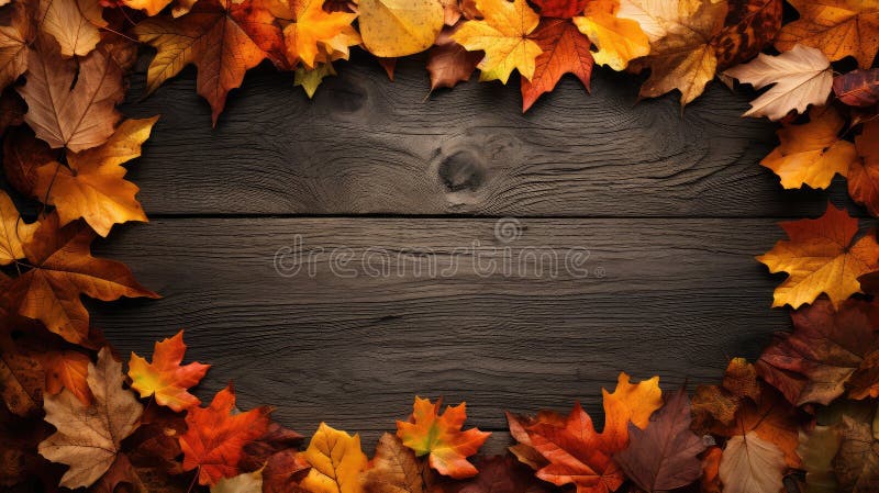 Forest Fall Frame Oak Overhead Stock Photo - Image of still, mockup ...