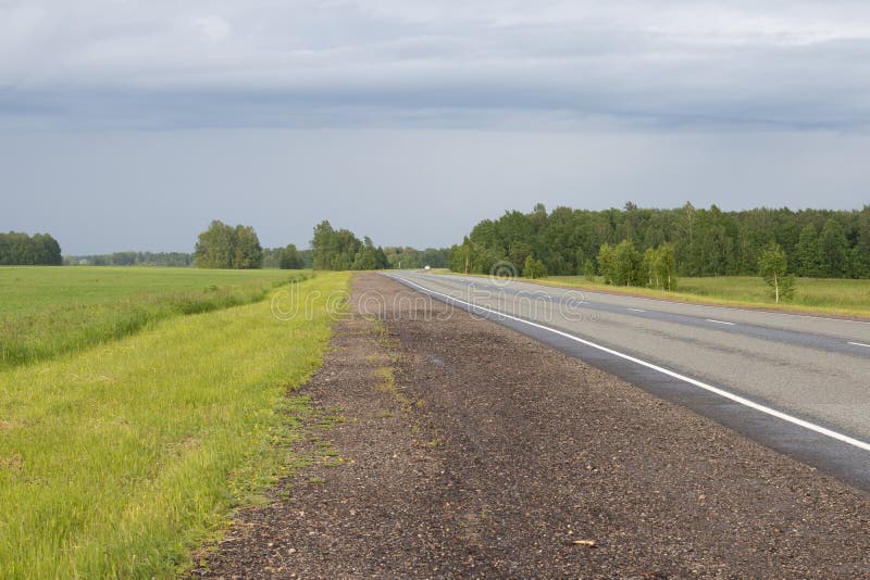 Road and fields stock image. Image of empty, journey - 154848089