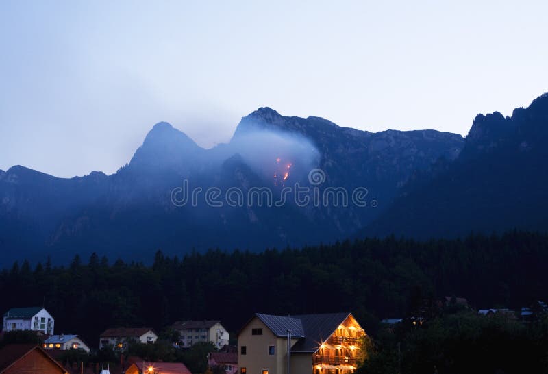 Forest fire stock image. Image of rocky, fire, forestry - 25835365
