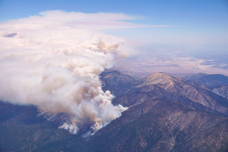 Forest Fire - Aerial View stock image. Image of america - 56122345