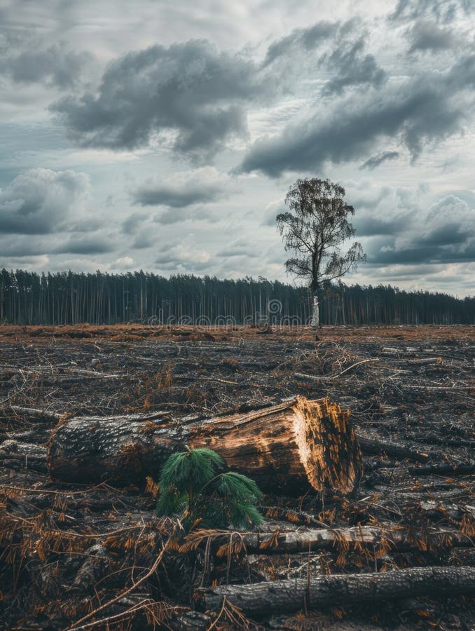 Forest Fire Aftermath stock image. Image of environment - 372253389