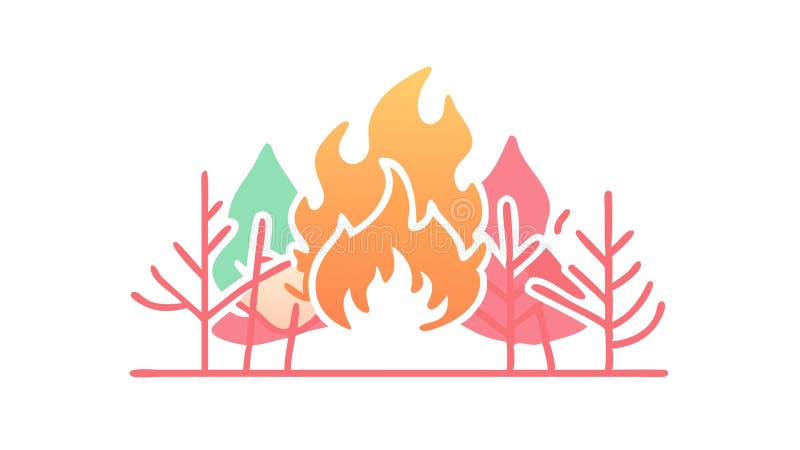 Forest Fire for Environmental Crisis, Vector Design Generative AI Stock ...