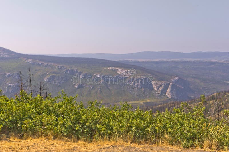 Forest Fire Erosion on Mountain Sides Stock Photo - Image of chilcotin ...