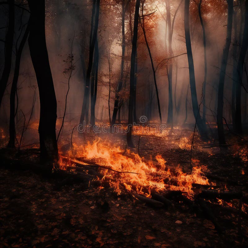 Burned Forest Ground