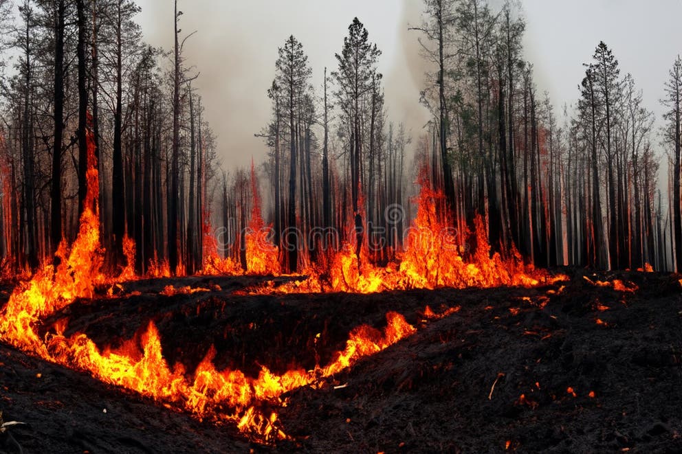 Wildfire. Palisades. Forest Fire. Forest Fire in Progress with Fire ...