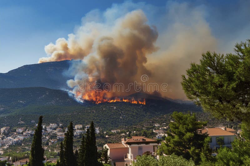 Forest Fire. Greece. Forest Fire in Greece. Greek. Forest Fire. Forest ...