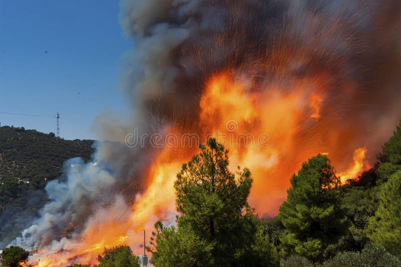 Forest Fire. Greece. Forest Fire in Greece. Greek. Forest Fire. Forest ...