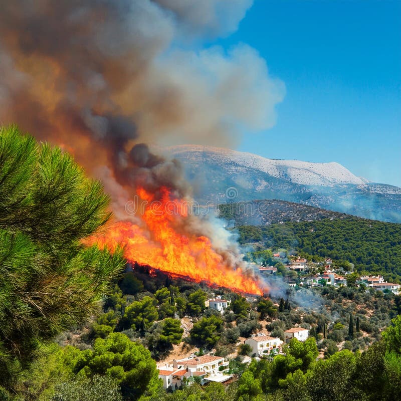 Forest Fire. Greece. Forest Fire in Greece. Greek. Forest Fire. Forest ...