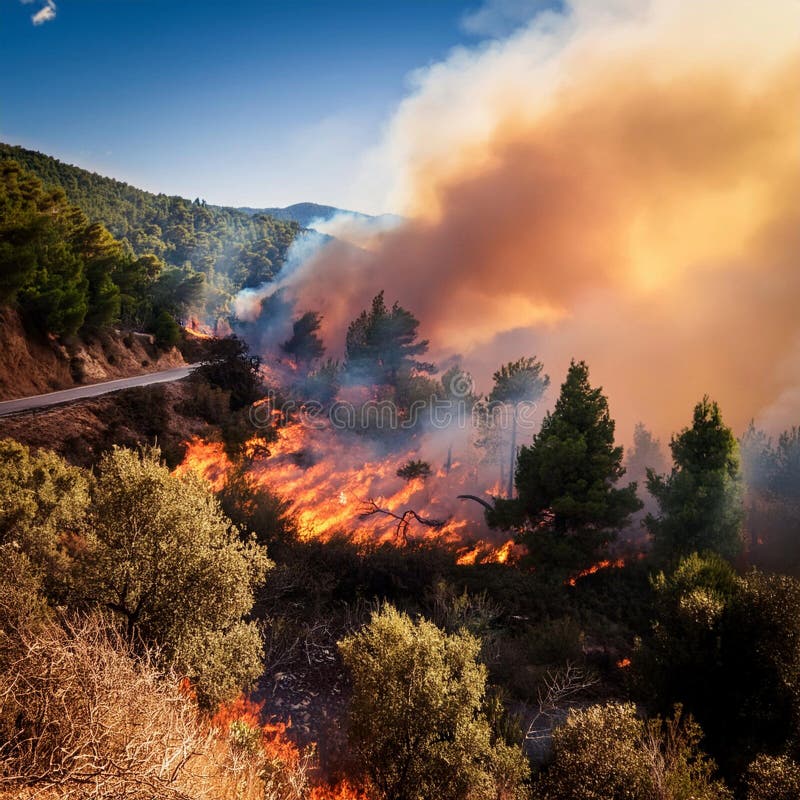 Forest Fire. Greece. Forest Fire in Greece. Greek. Forest Fire. Forest ...