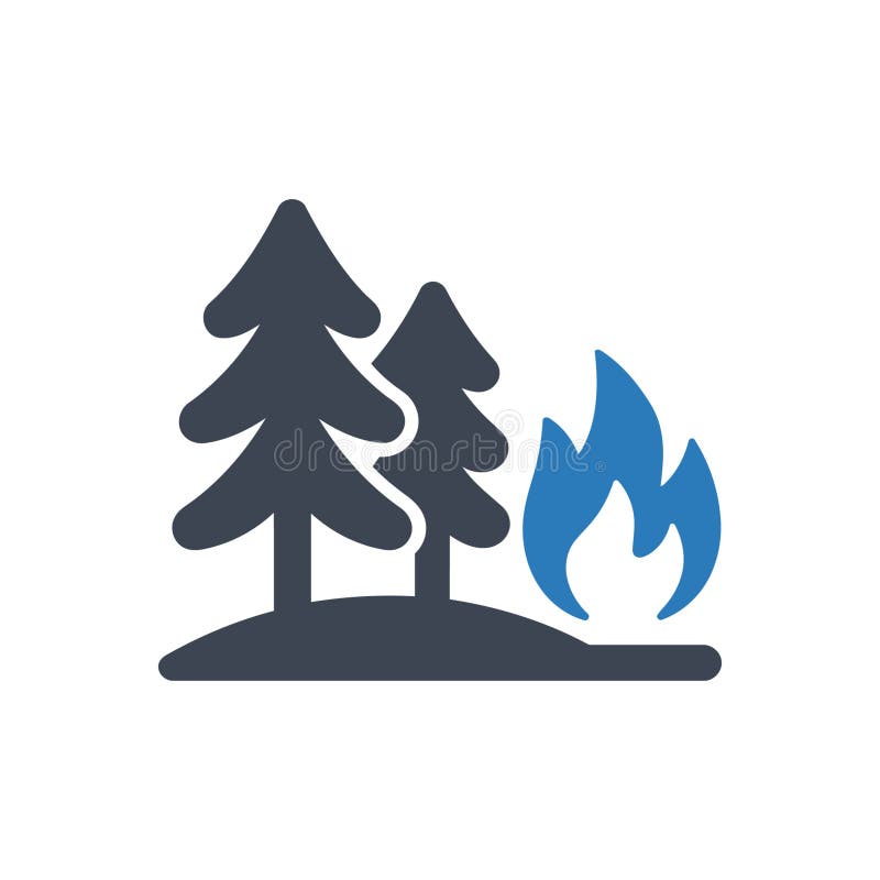 Forest Fire Hazard Icon stock vector. Illustration of sign - 361911486