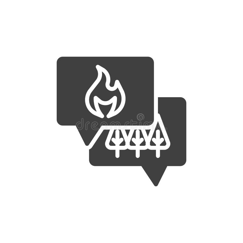 Forest Fire Information Vector Icon Stock Vector - Illustration of ...