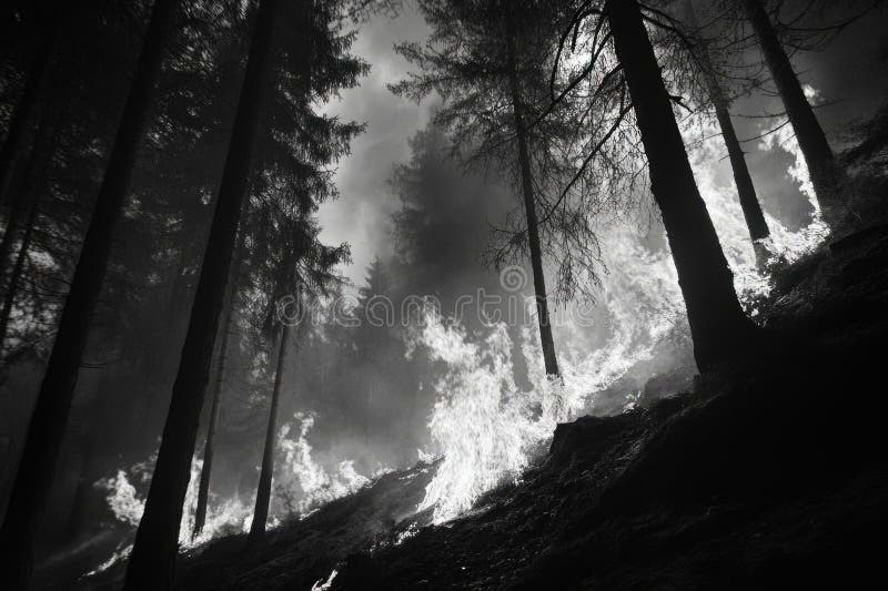 Forest Fire stock image. Image of nature, forest, danger - 367122507